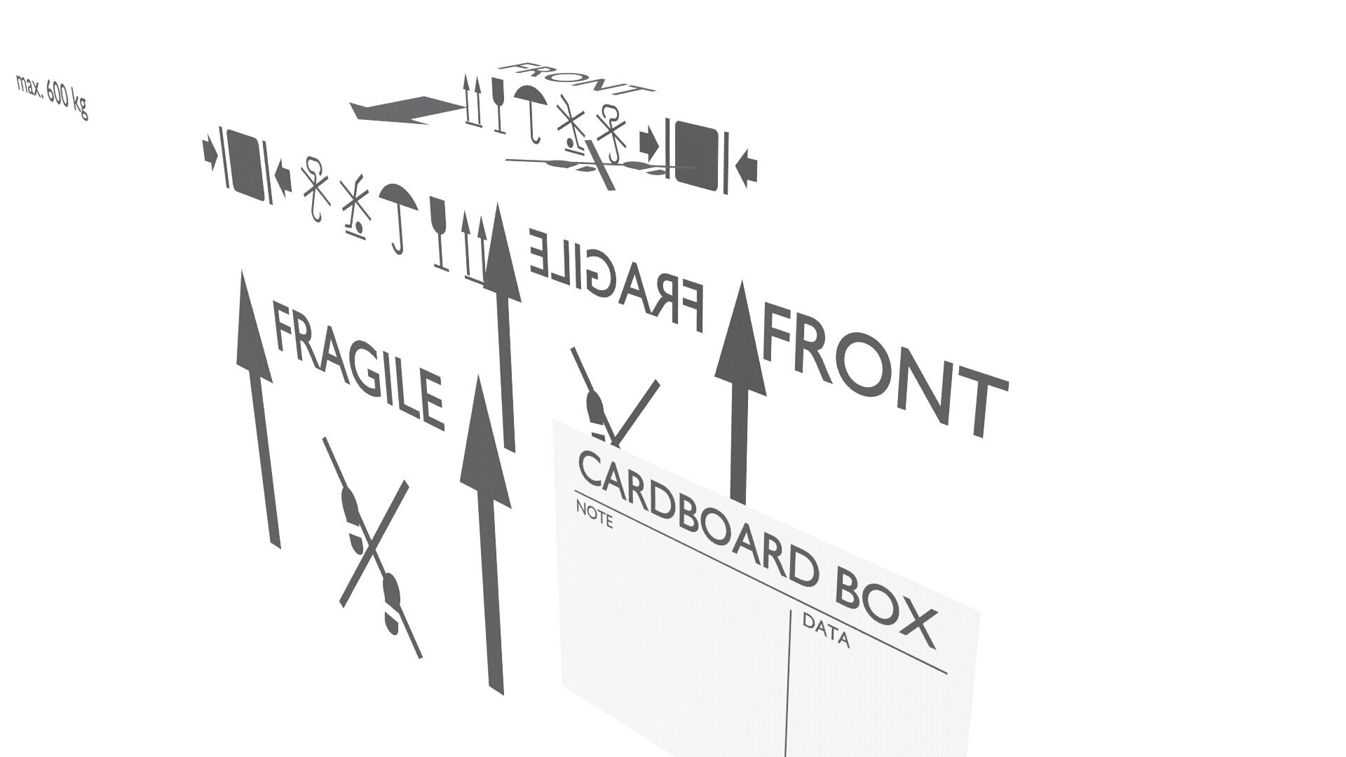 3D Model Shipping Cardboard Box 5 - TurboSquid 2096887