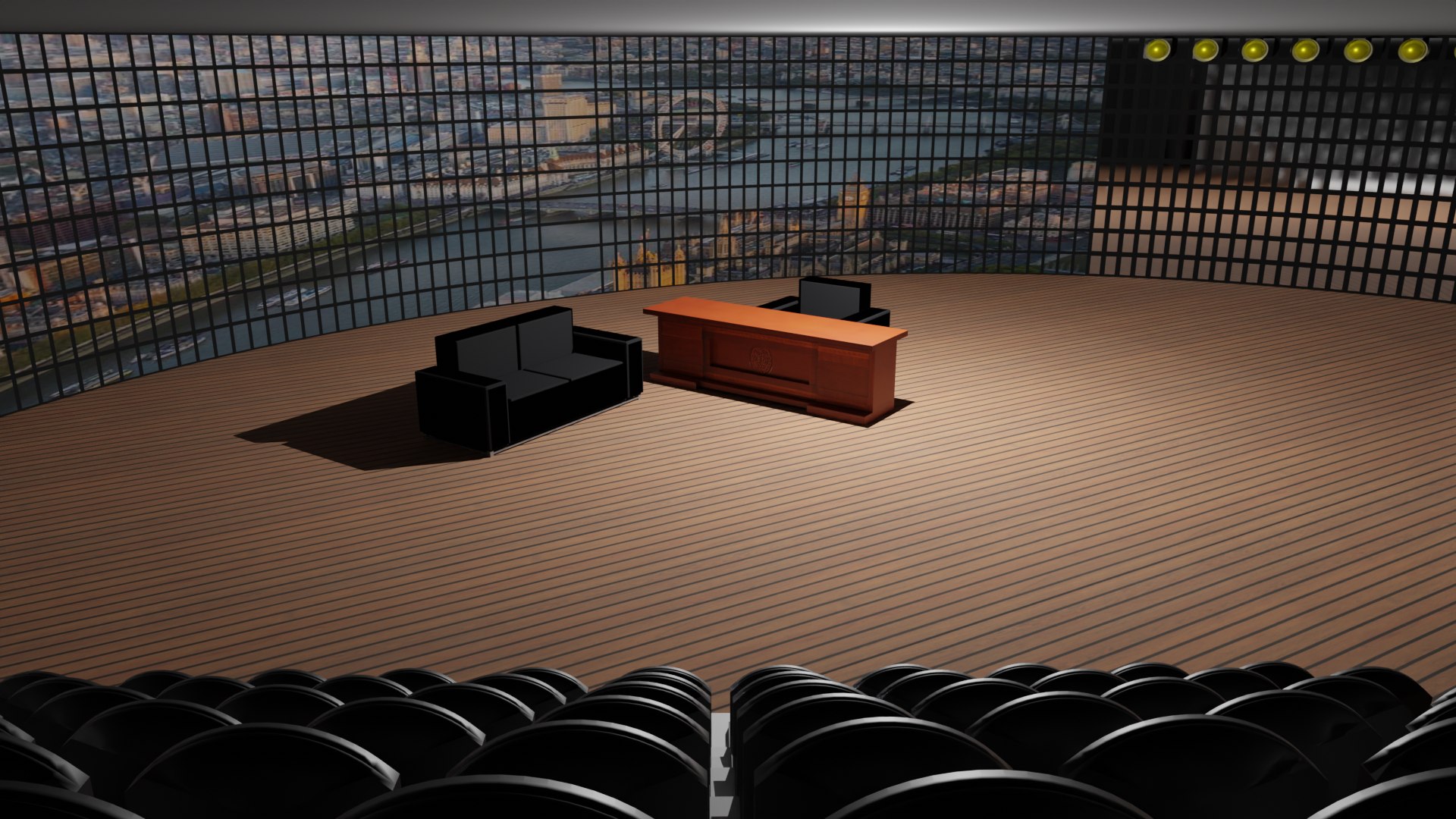 3D Talk Show Studio Model - TurboSquid 2140296