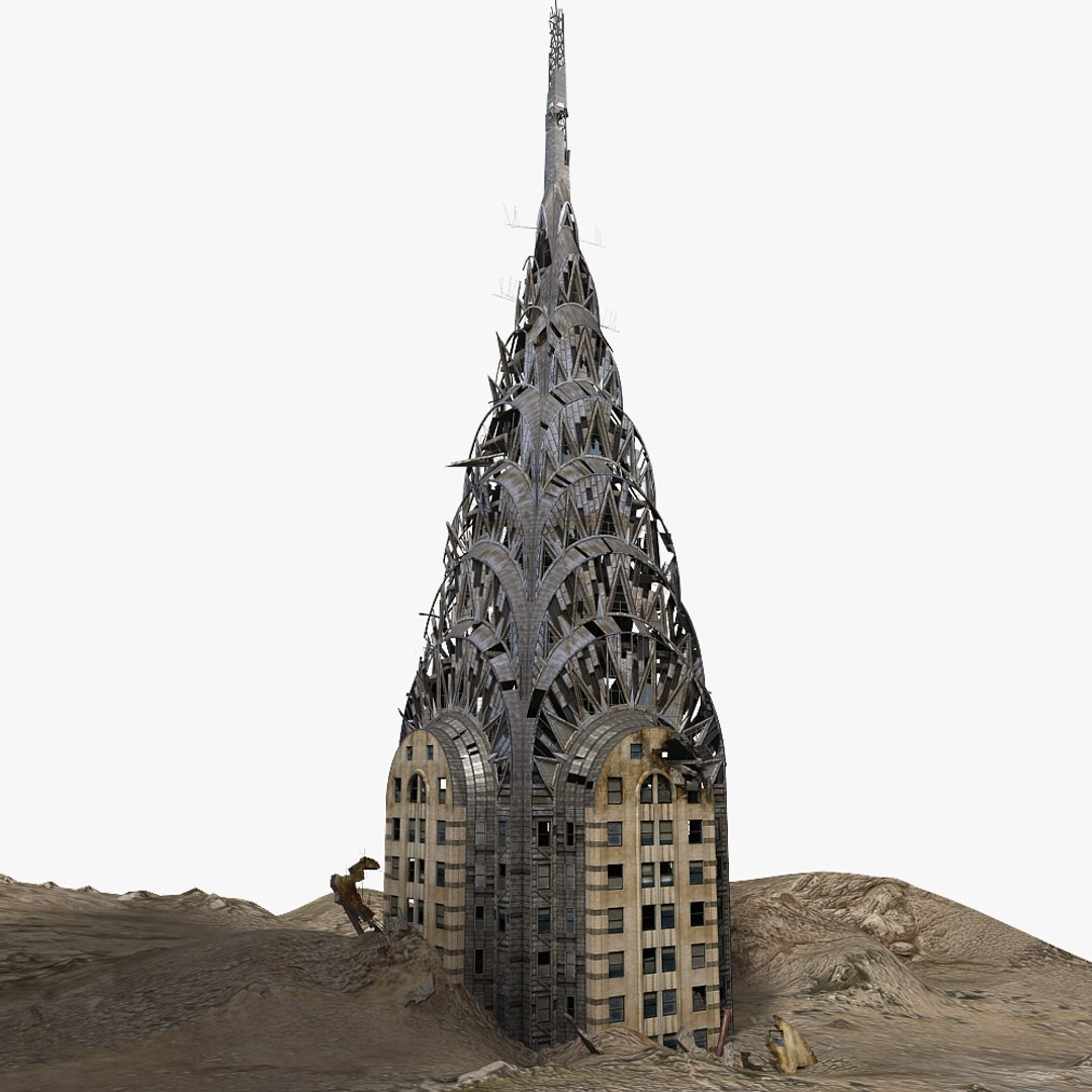 Destroyed Chrysler Building 3ds