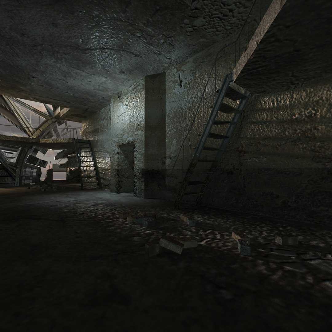 Destroyed Chrysler Building 3ds