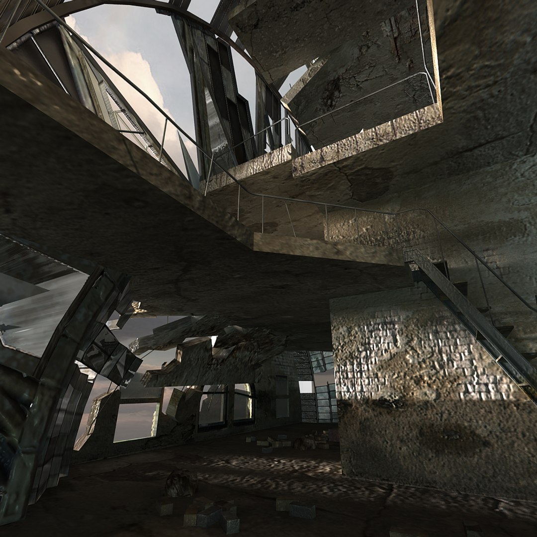 Destroyed Chrysler Building 3ds