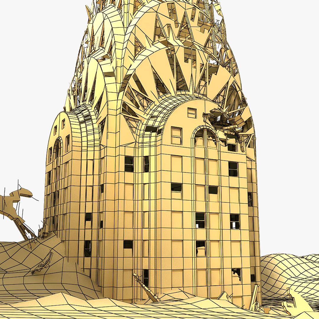 Destroyed Chrysler Building 3ds