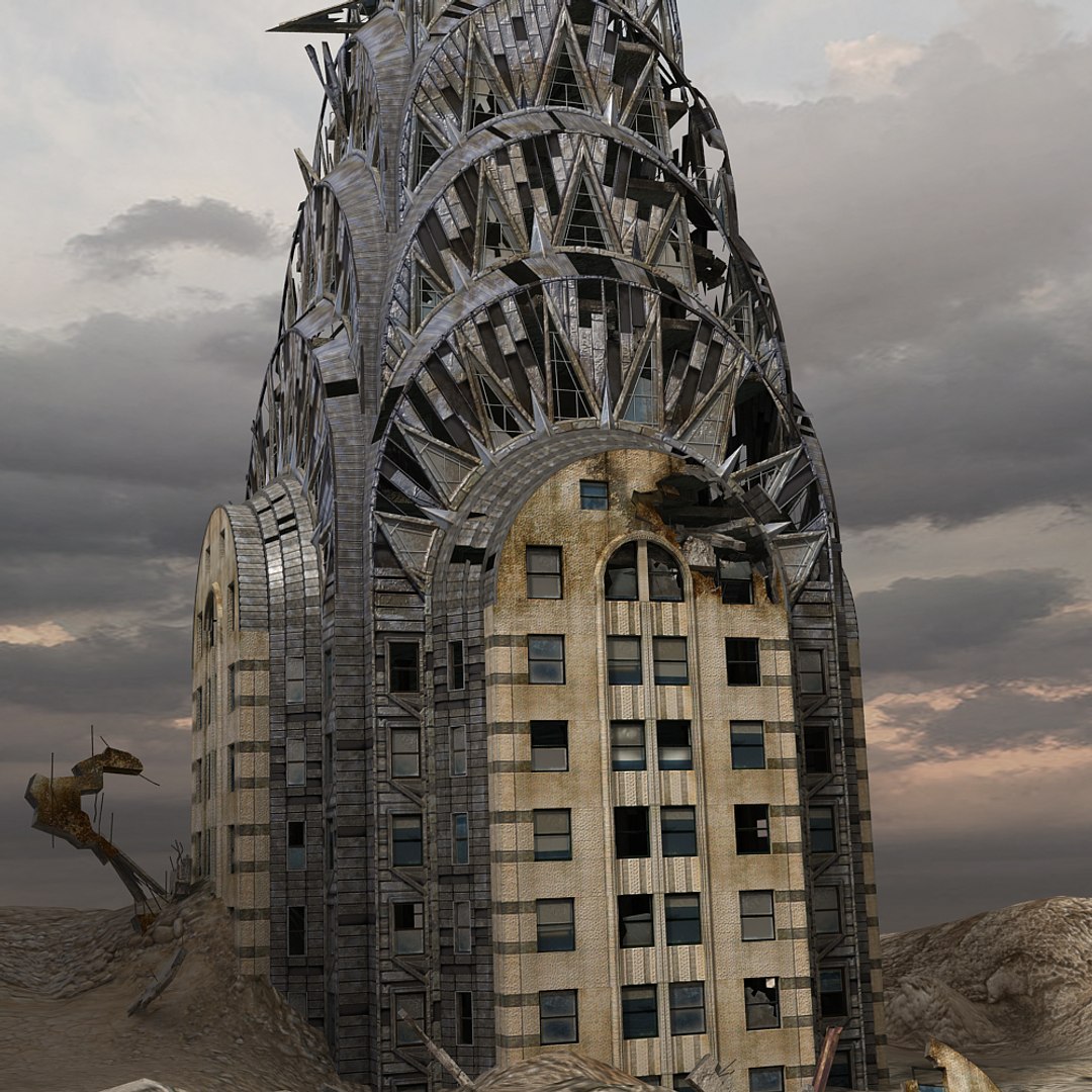 Destroyed Chrysler Building 3ds