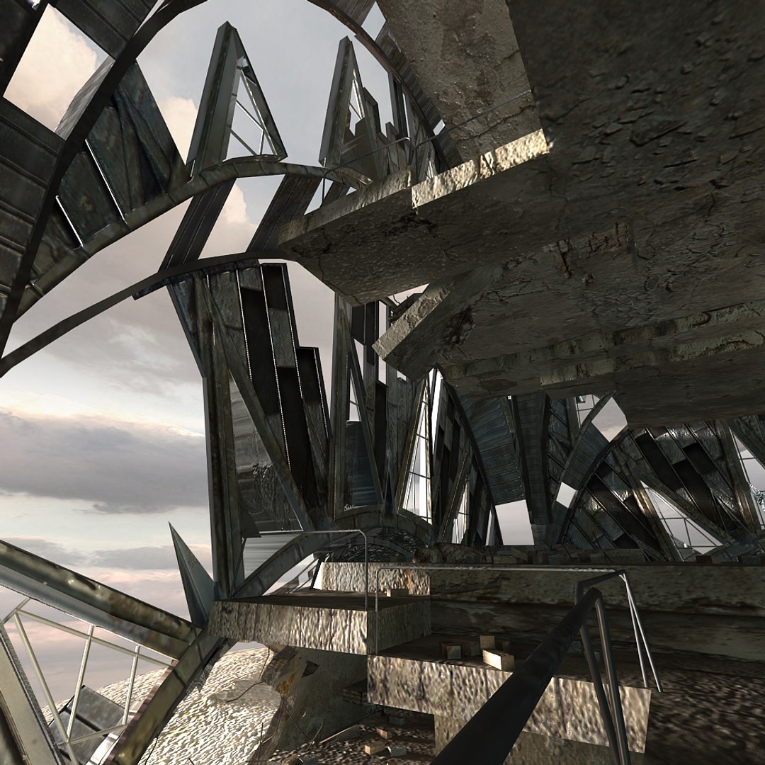 Destroyed Chrysler Building 3ds