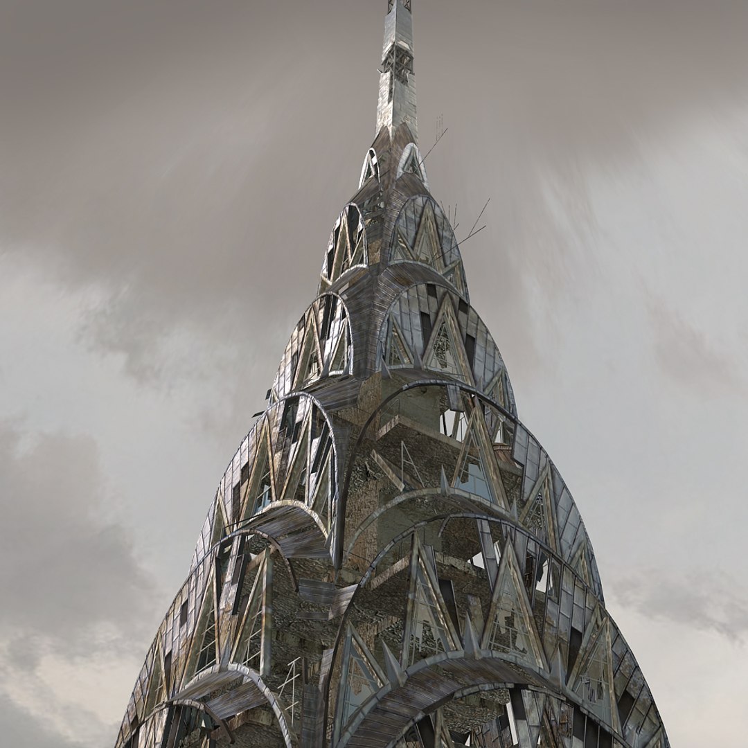 Destroyed Chrysler Building 3ds