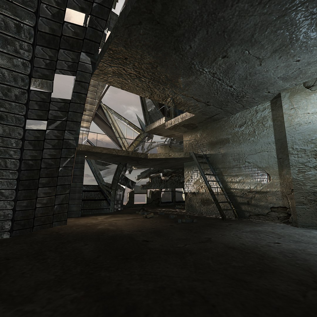 Destroyed Chrysler Building 3ds