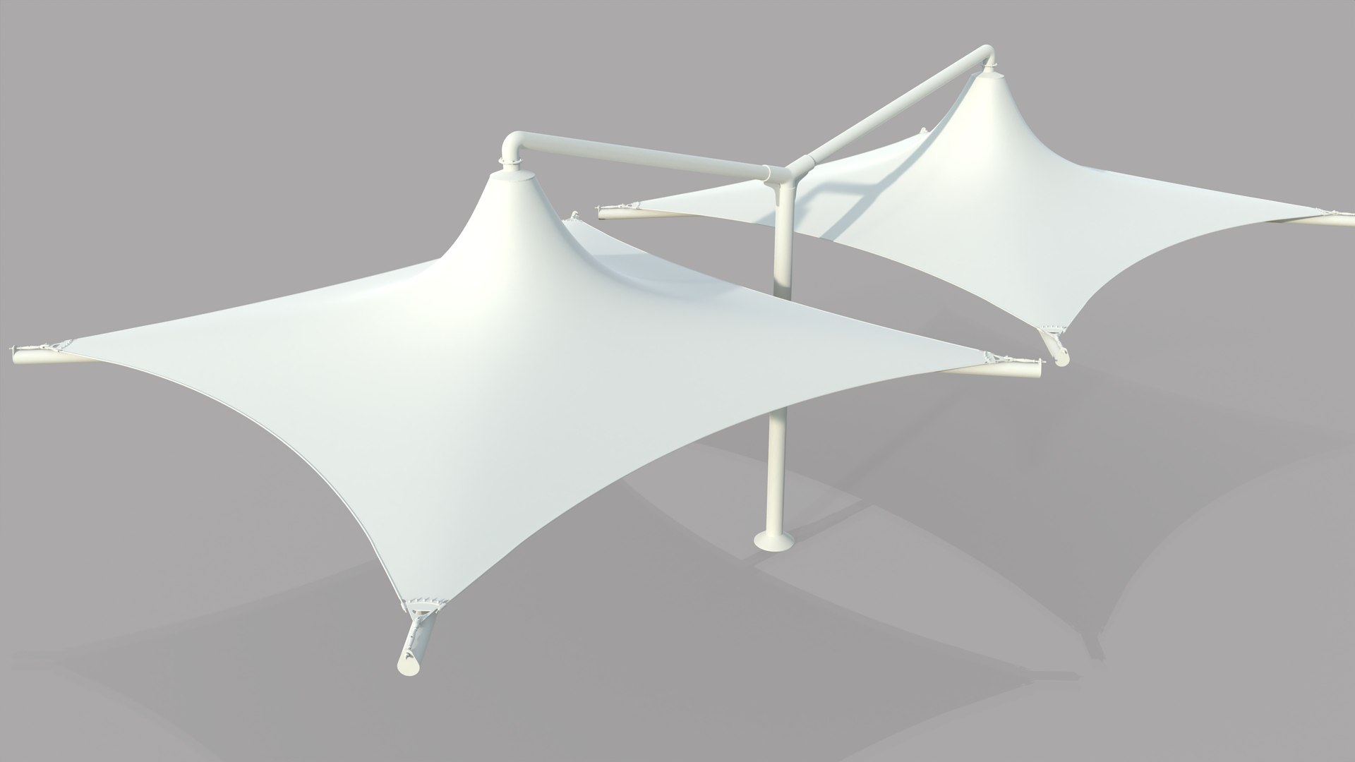 3D Tensile Shade Structure - TurboSquid 2374983