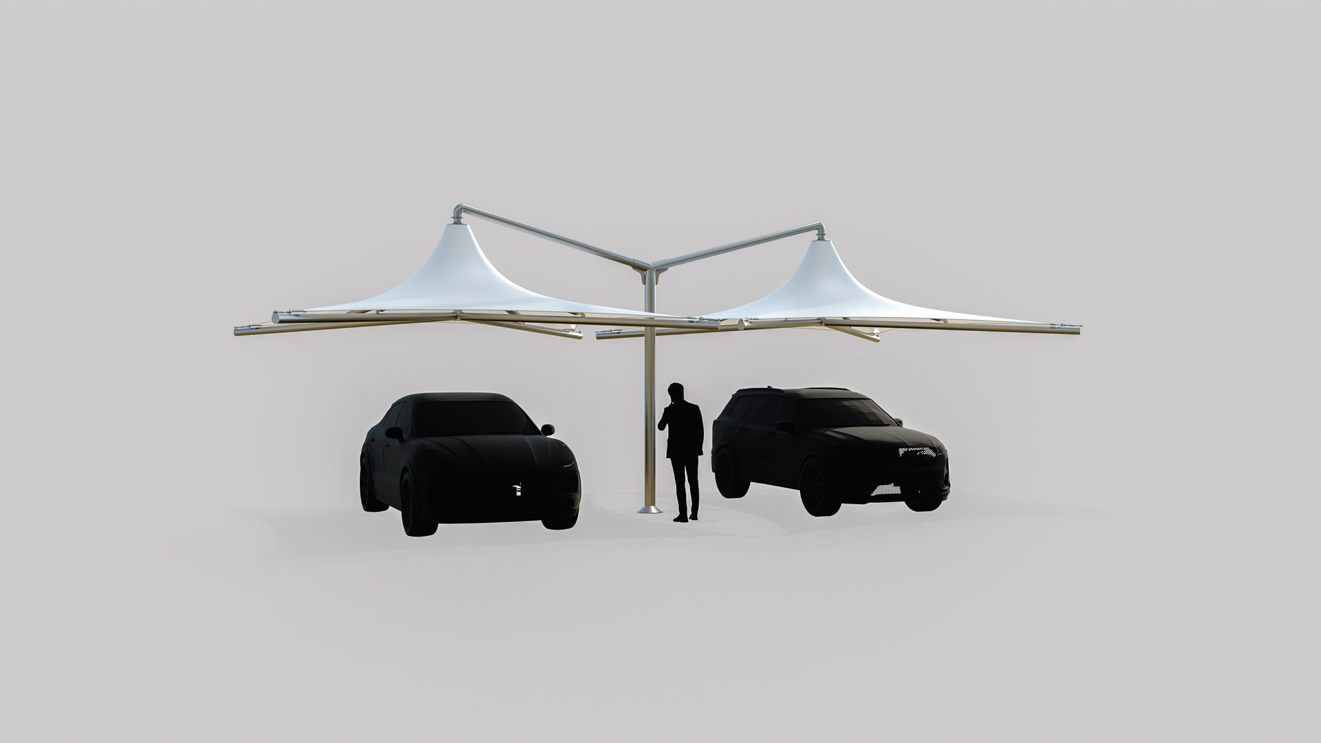 3D Tensile Shade Structure - TurboSquid 2374983