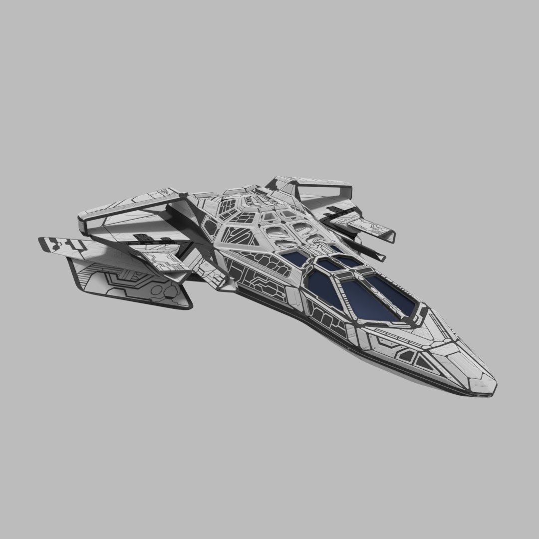 3D Spaceship Games Futuristic Model - TurboSquid 1609090