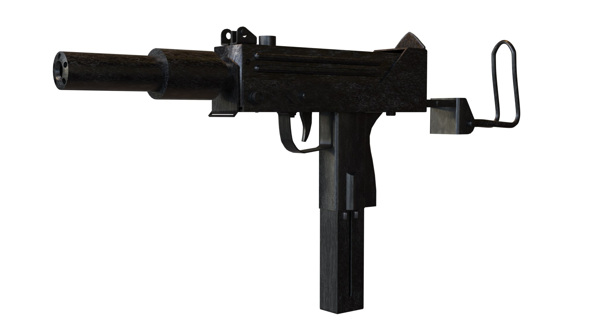 Mac 10 Smg Rifle Assault Rifle Gun Gameready 3D Model 3D - TurboSquid ...