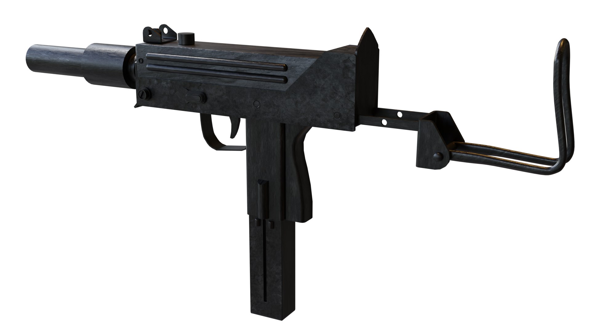 Mac 10 Smg Rifle Assault Rifle Gun Gameready 3D Model 3D - TurboSquid 2078057