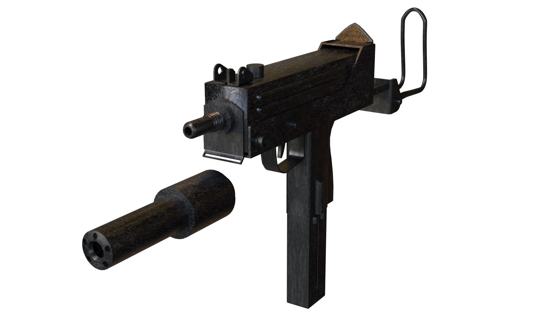 Mac 10 Smg Rifle Assault Rifle Gun Gameready 3D Model 3D - TurboSquid ...