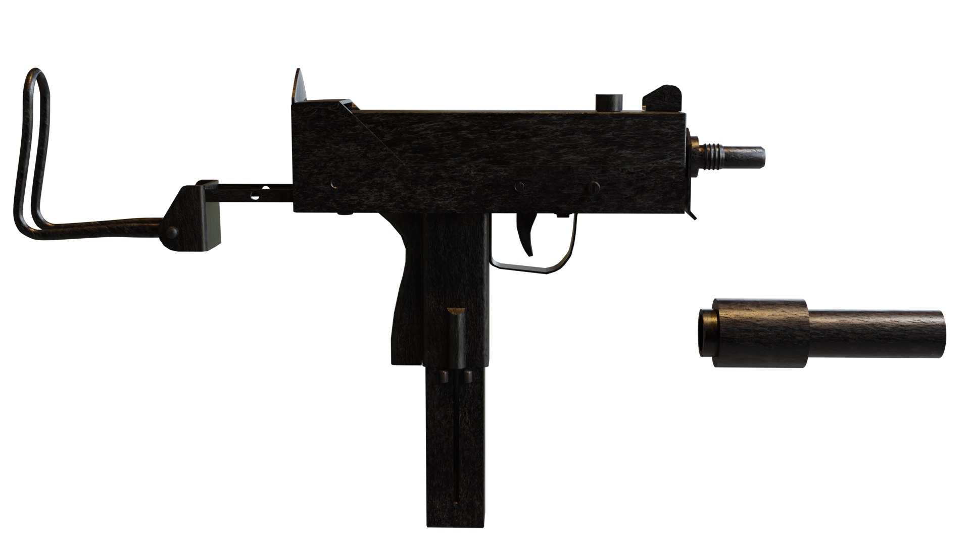 Mac 10 Smg Rifle Assault Rifle Gun Gameready 3D Model 3D - TurboSquid ...