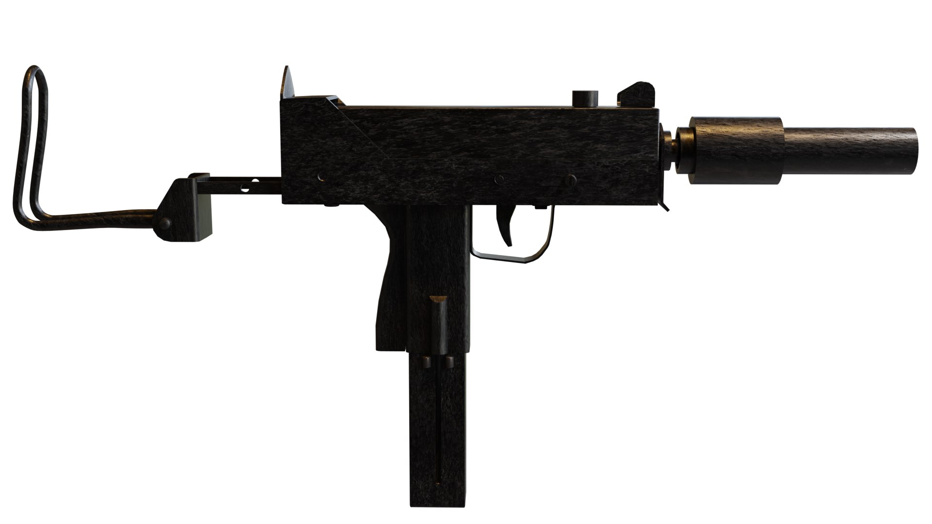 Mac 10 Smg Rifle Assault Rifle Gun Gameready 3D Model 3D - TurboSquid ...