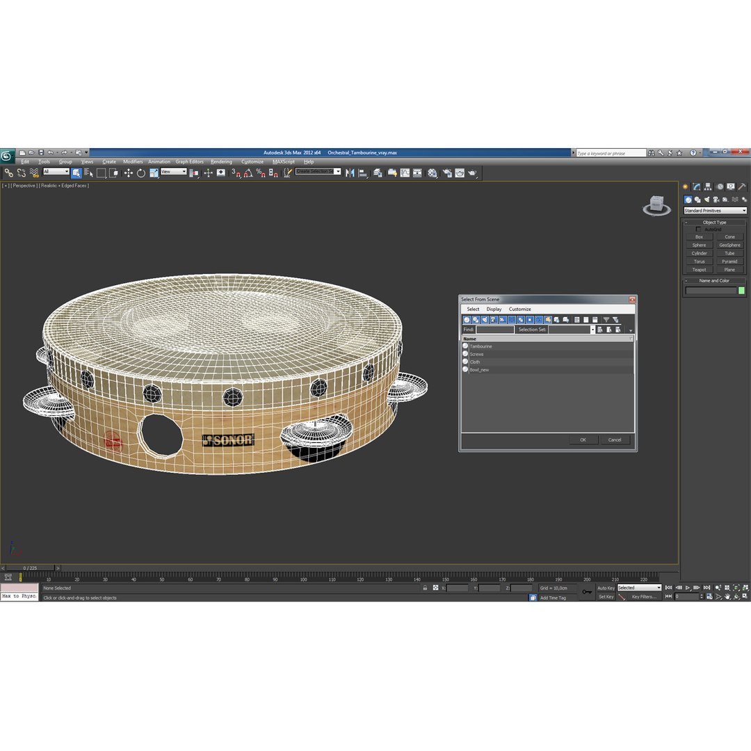 3d Orchestral Tambourine