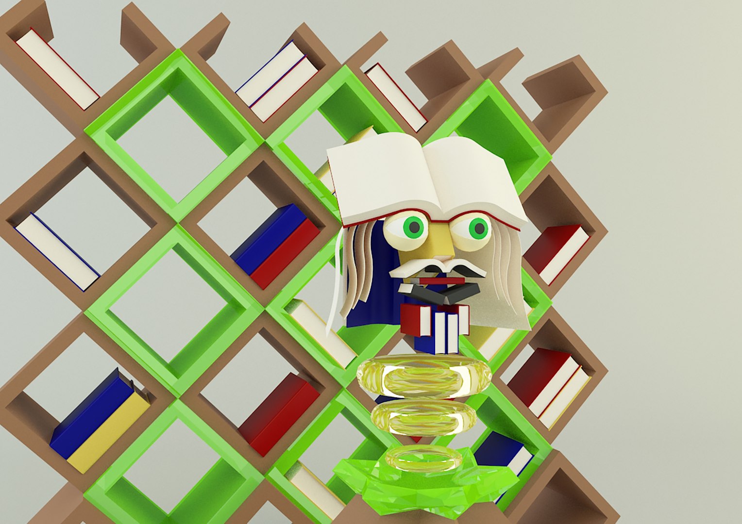 Metaverse librarian Low-poly model - TurboSquid 2064250