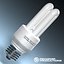 Fluorescent Light Bulb E27 3d Obj