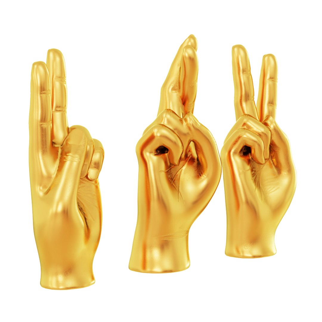 3D Sculpture Hands Sign 3 Model - TurboSquid 1815607