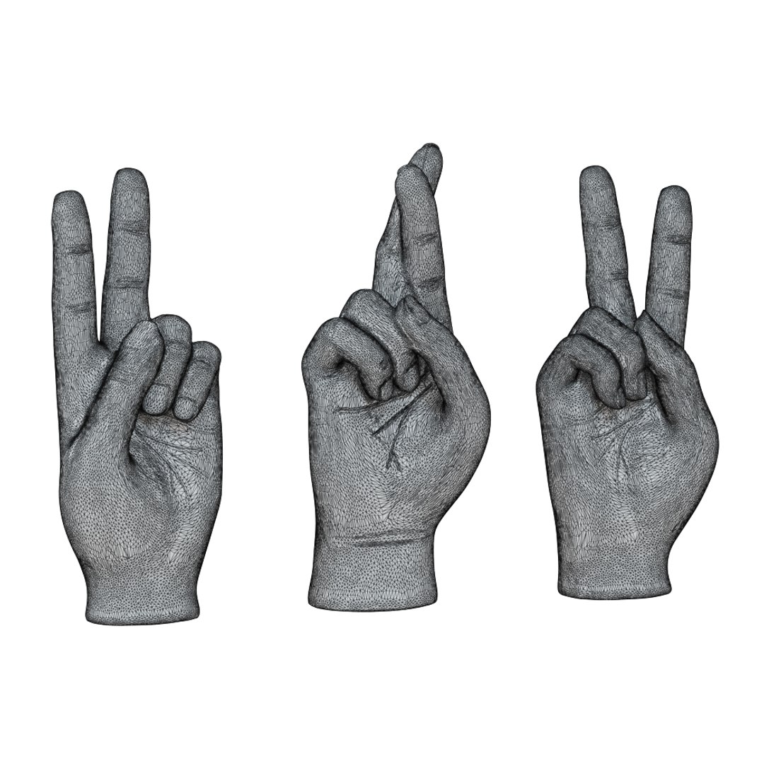3D Sculpture Hands Sign 3 Model - TurboSquid 1815607