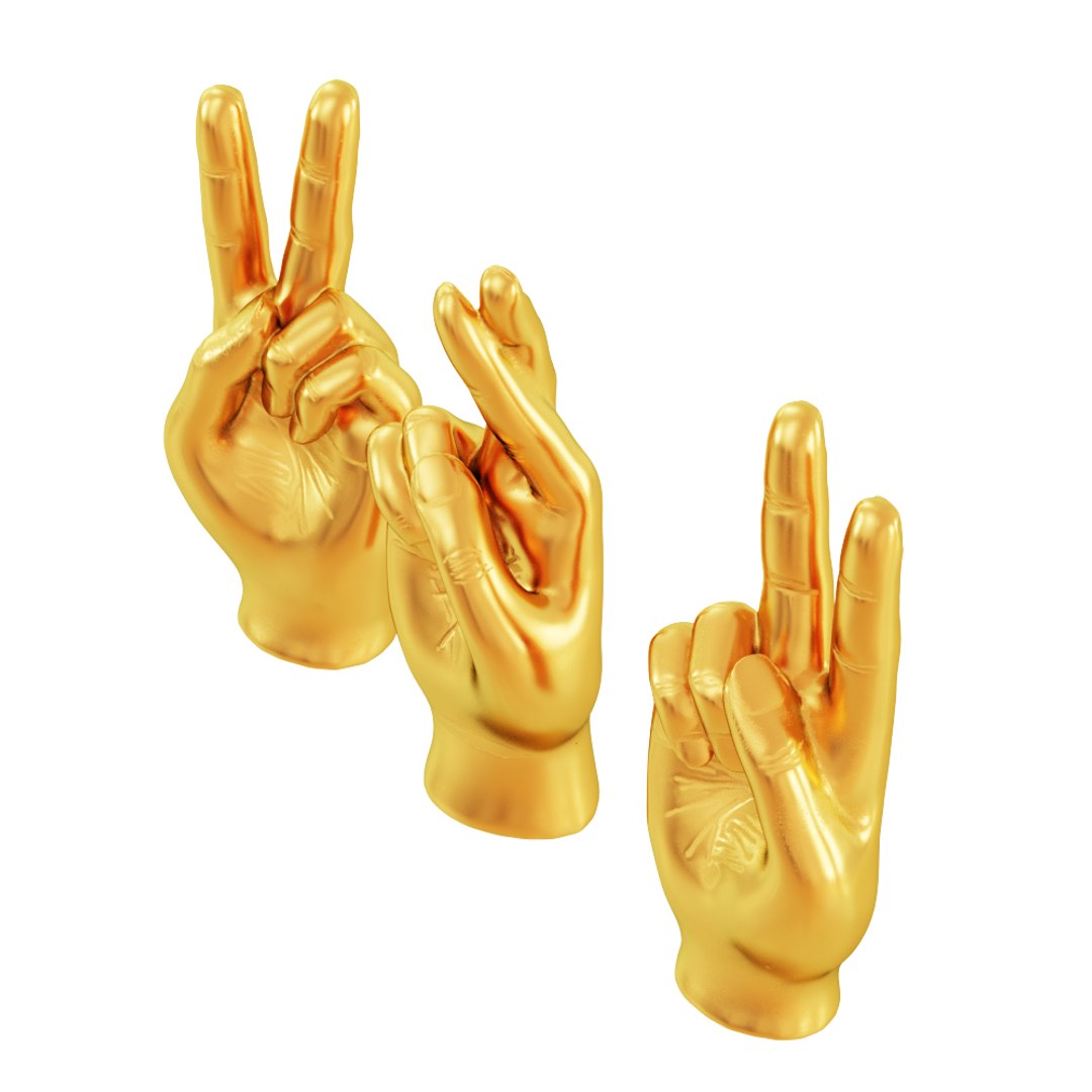 3D Sculpture Hands Sign 3 Model - TurboSquid 1815607