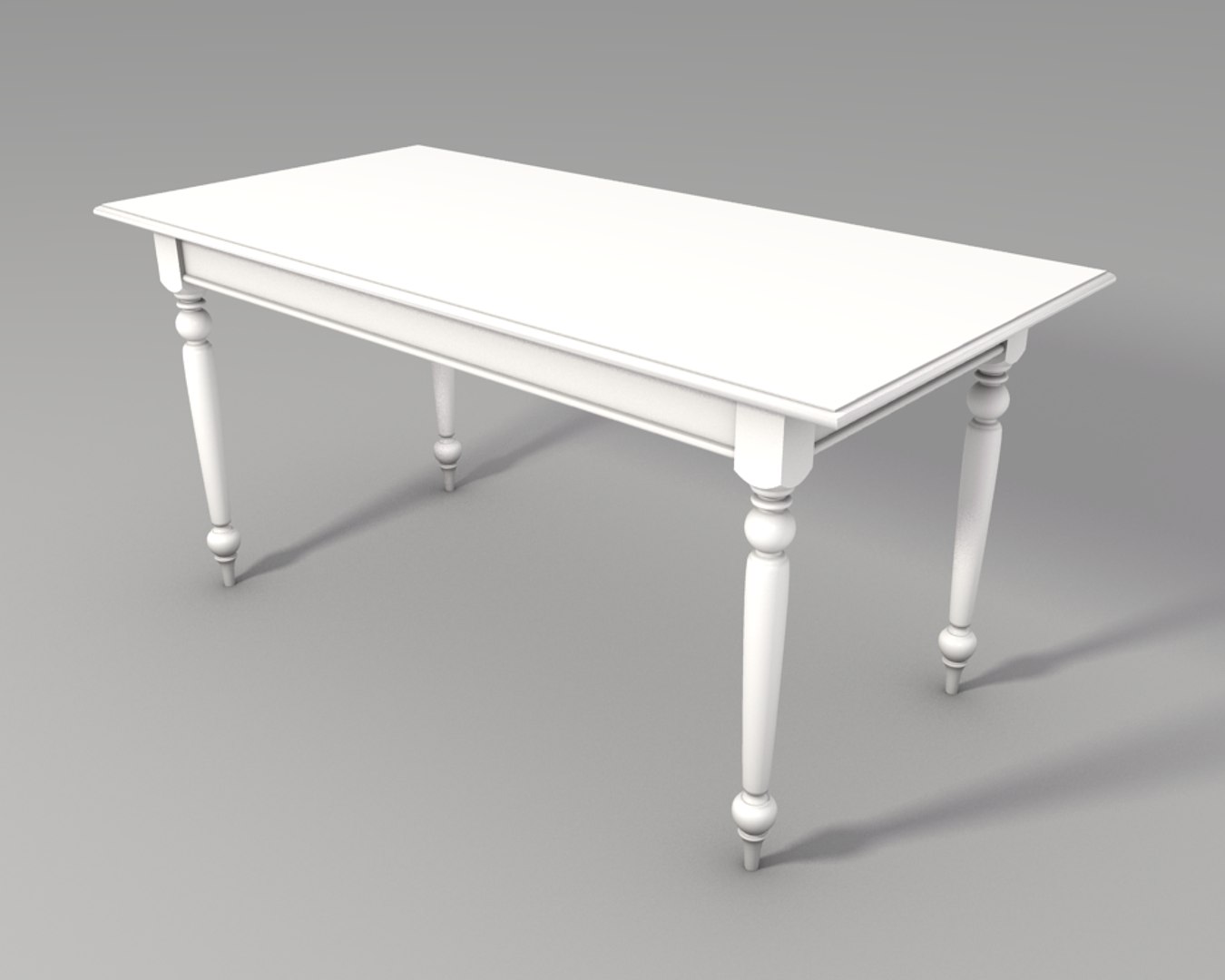 Traditional Table 3d Model