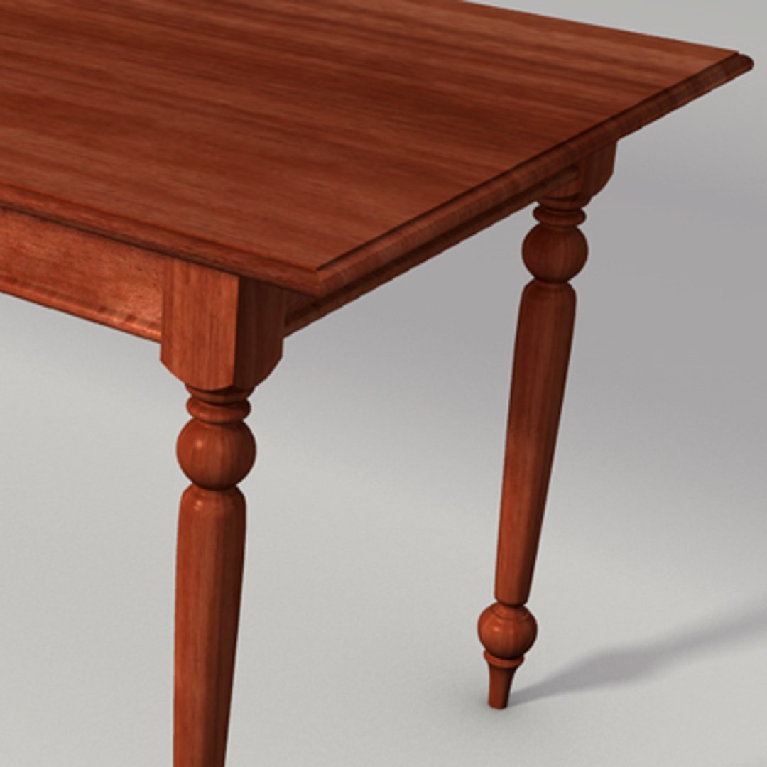 Traditional Table 3d Model