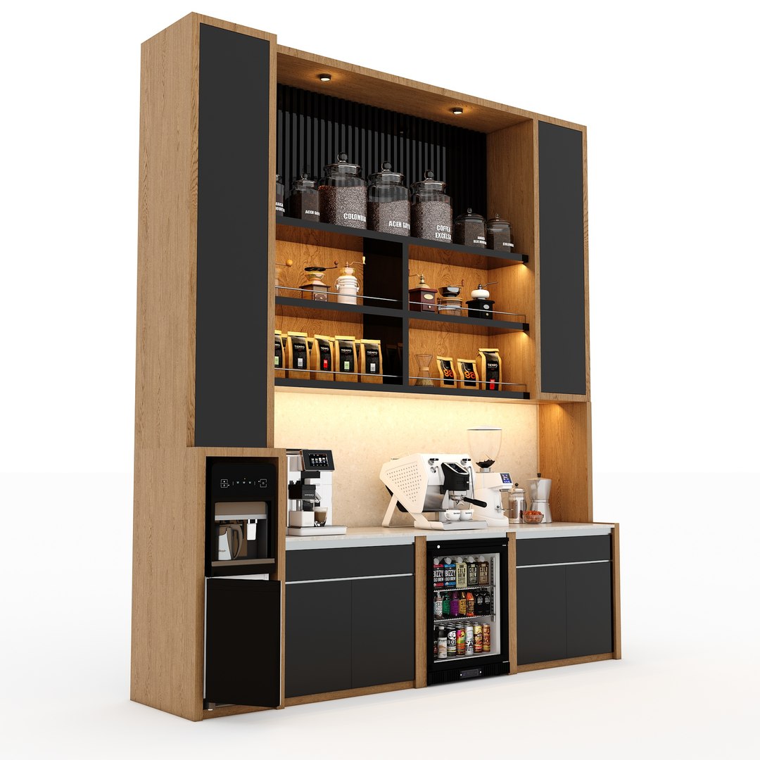 3D Coffee Corner CC2 Model - TurboSquid 2387263