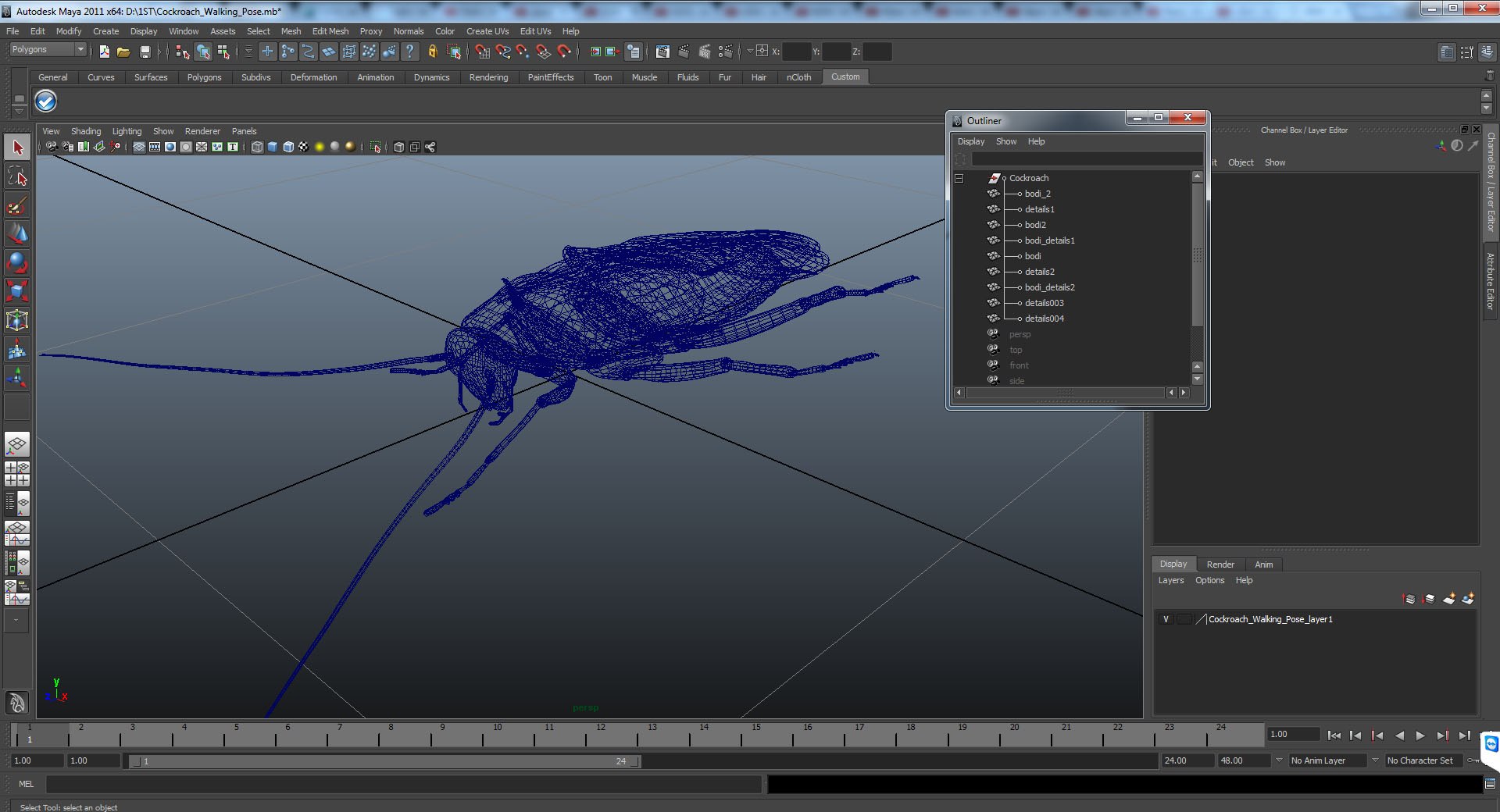 Cockroach Walking Pose 3D - TurboSquid 1195600