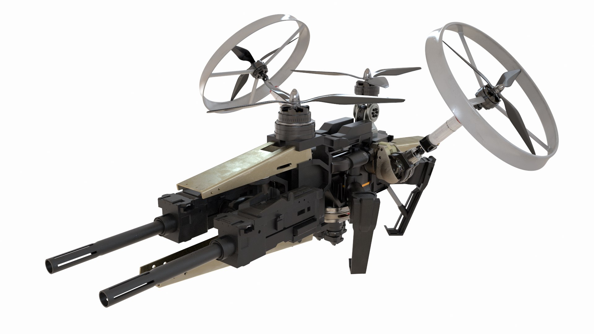 3d Model Sci-fi Military Drone Vehicle