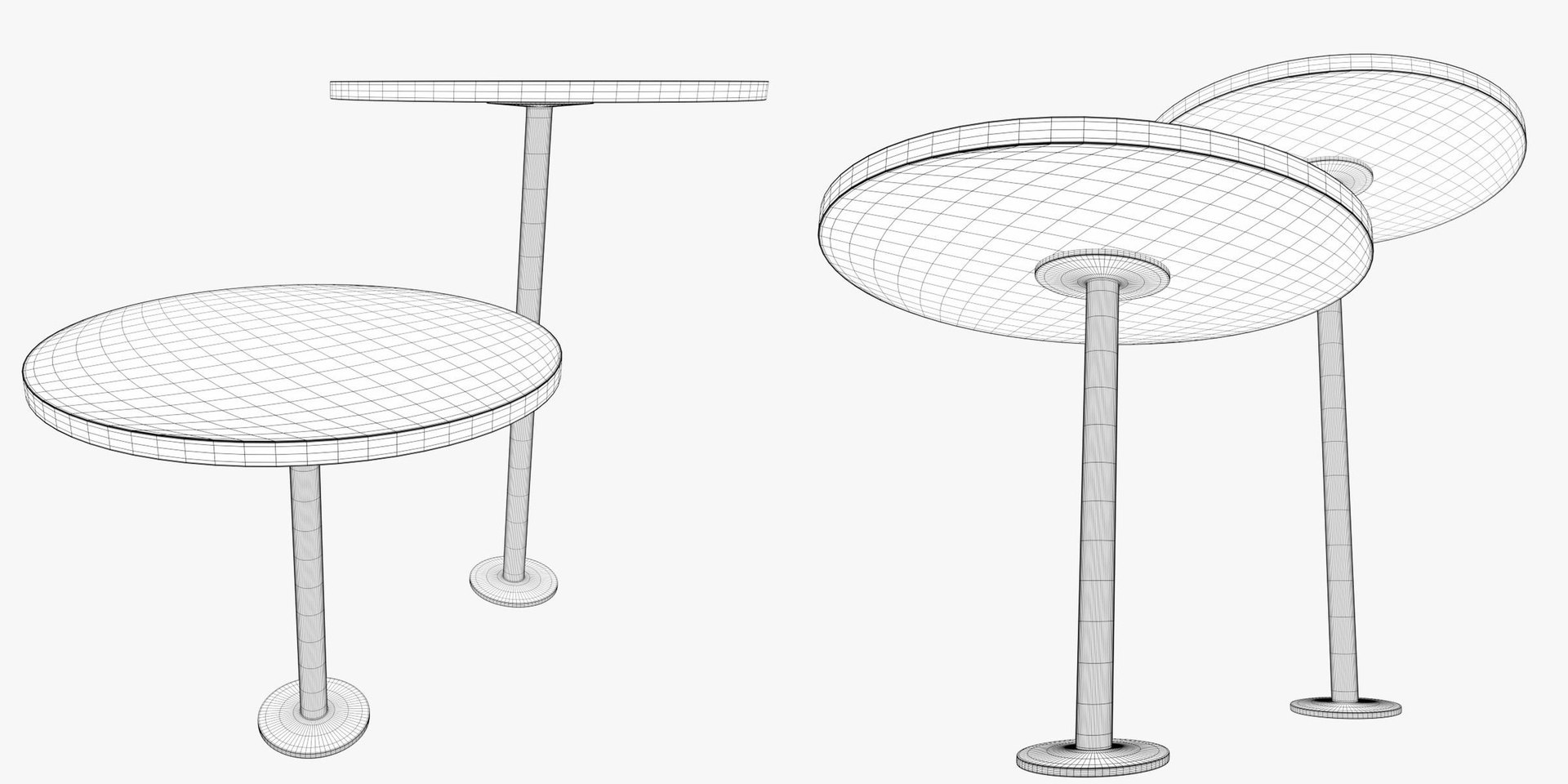 Round Standing Tables 3D Model - TurboSquid 2018205