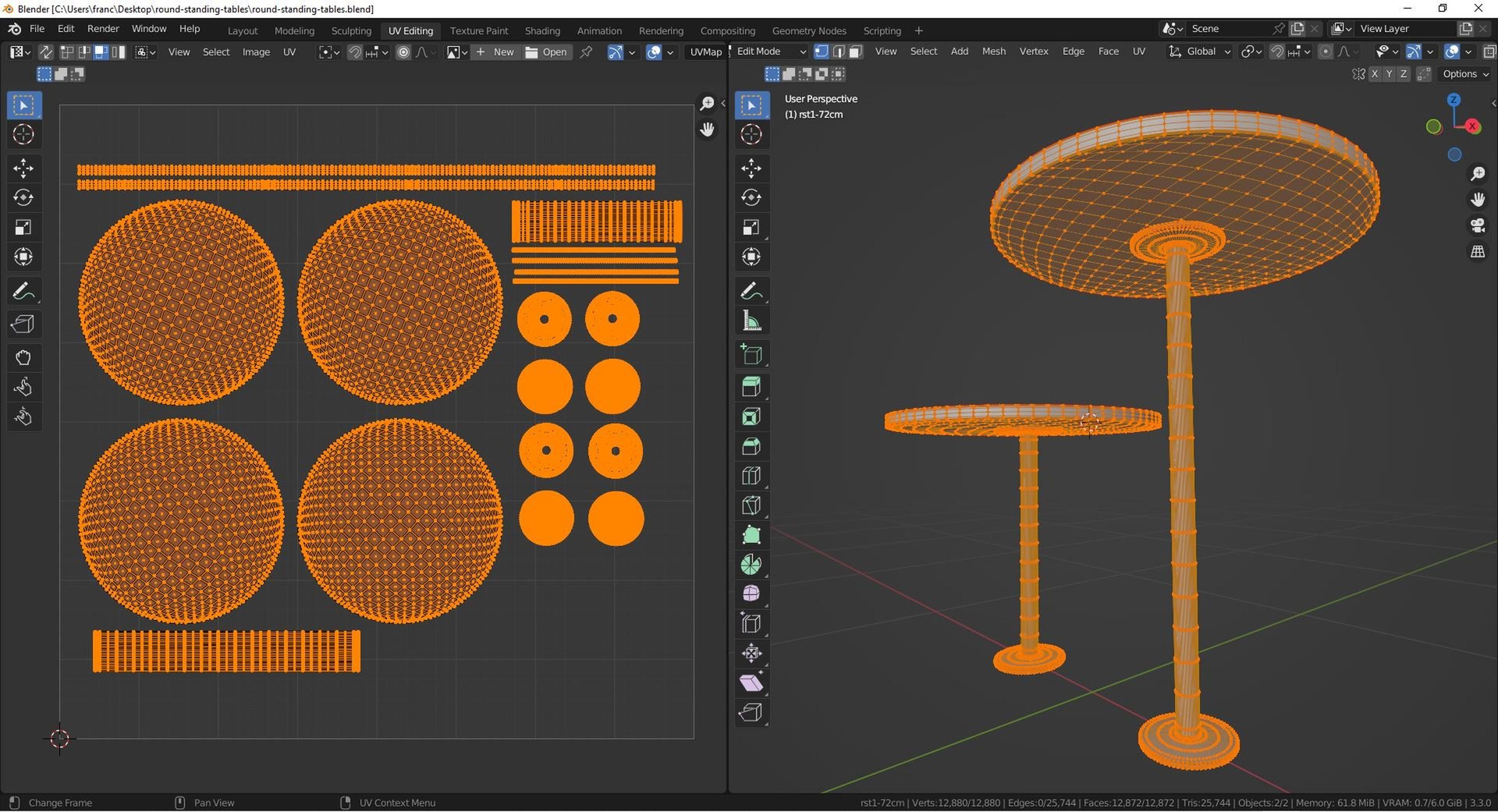Round Standing Tables 3D Model - TurboSquid 2018205