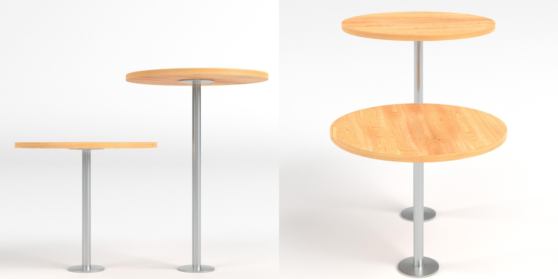 Round Standing Tables 3D Model - TurboSquid 2018205