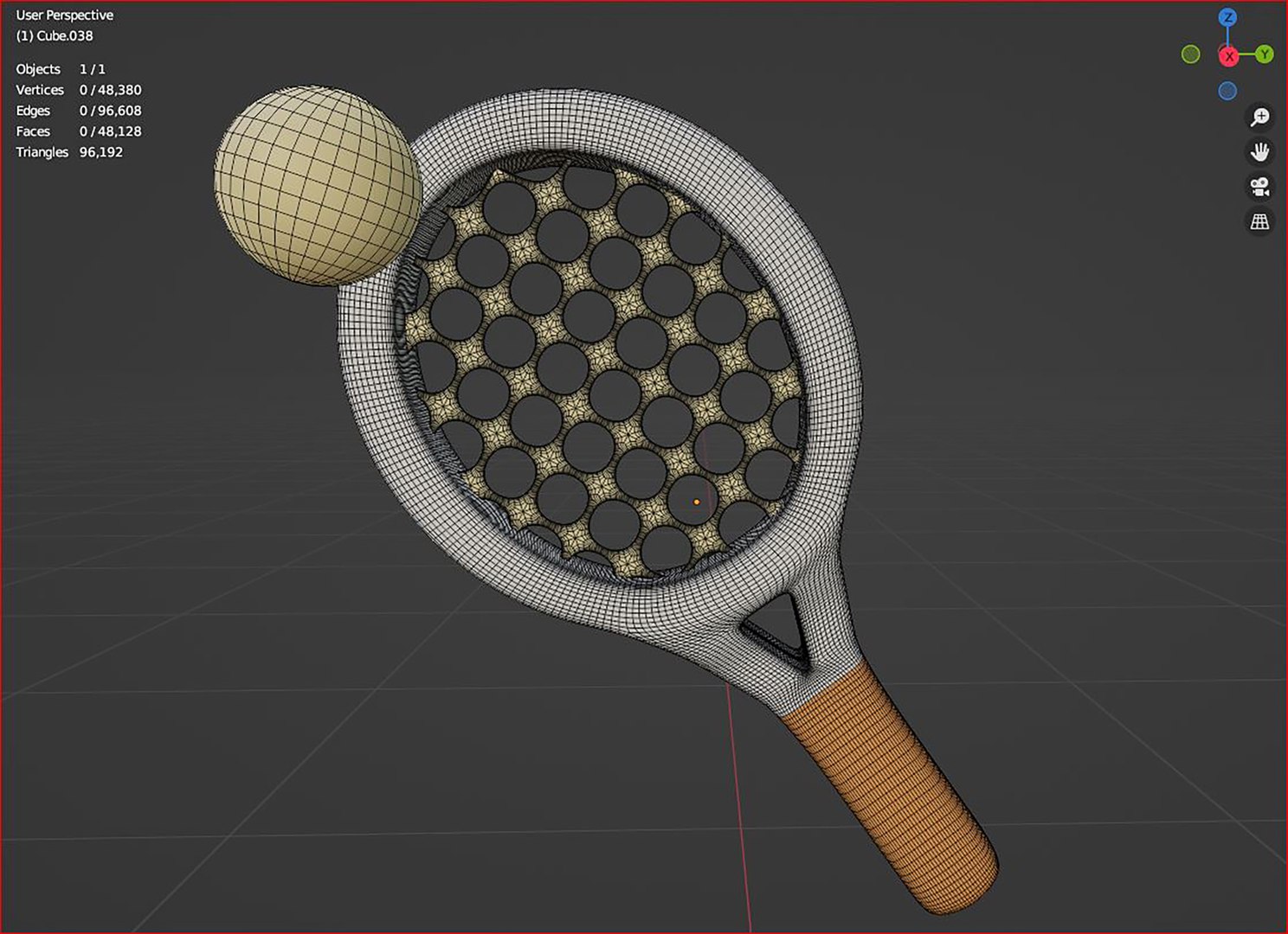 3d tennis racket and ball icon model - TurboSquid 2066367