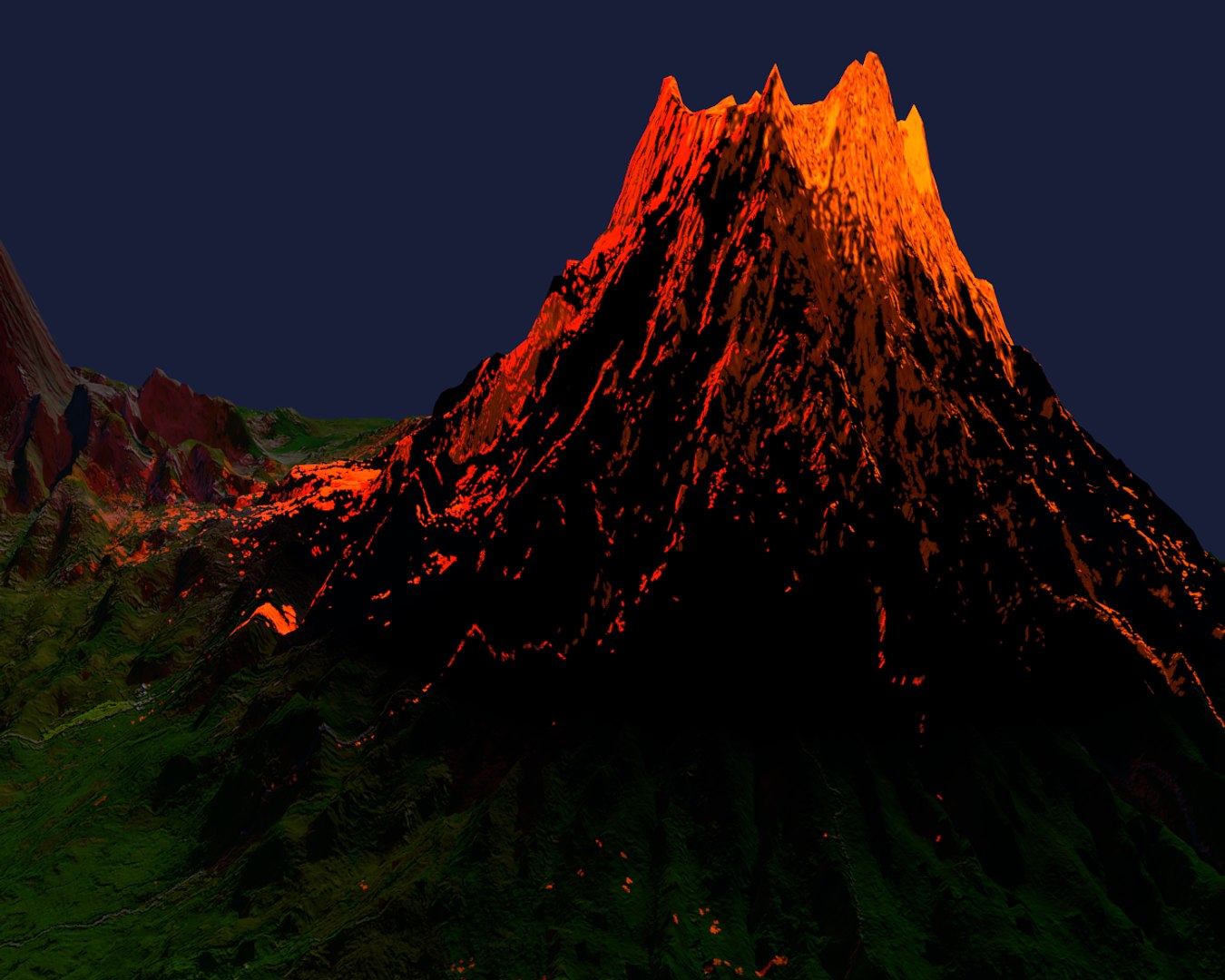 3D Volcano Eruption Lava Model - TurboSquid 1298180