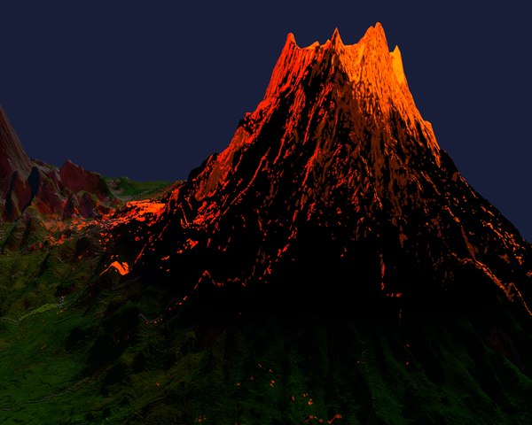 3D volcano eruption lava model - TurboSquid 1298180
