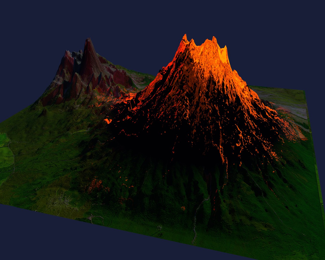 3D Volcano Eruption Lava Model - TurboSquid 1298180