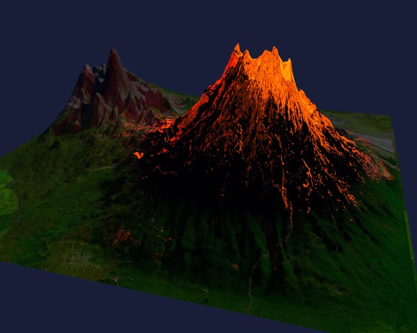 3D volcano eruption lava model - TurboSquid 1298180