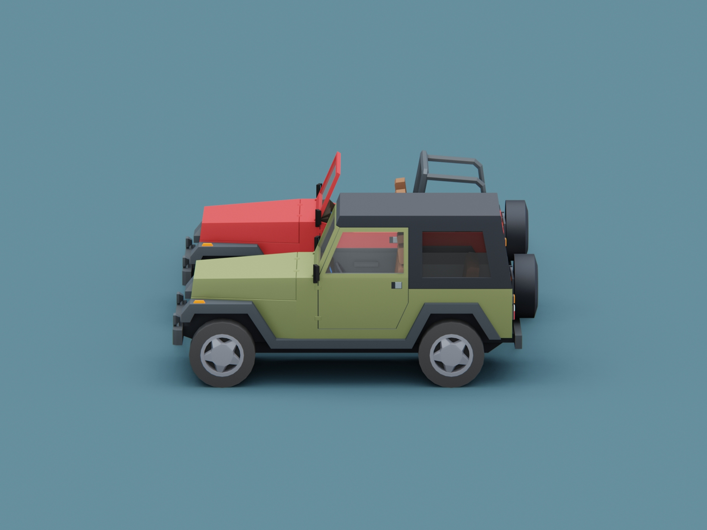 3D Stylized Cartoon American SUV 4x4 - TurboSquid 1935883