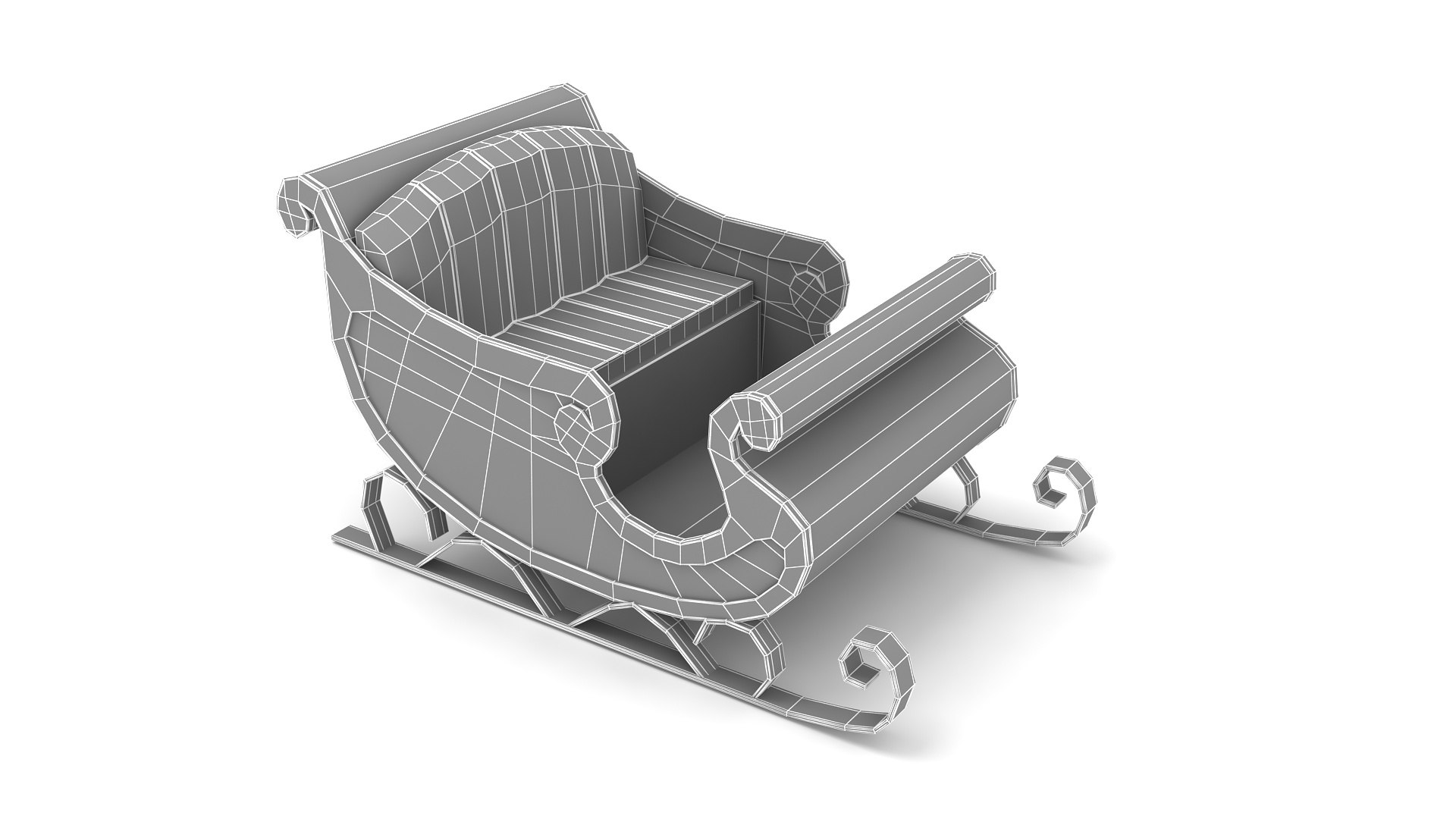 Sleigh 3D Model - TurboSquid 1974475