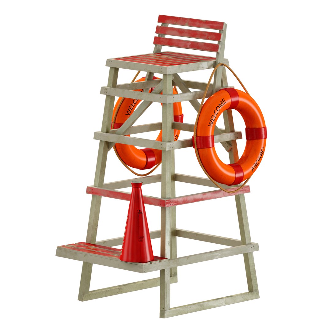 3D Lifeguard Beach Chair - TurboSquid 1955674