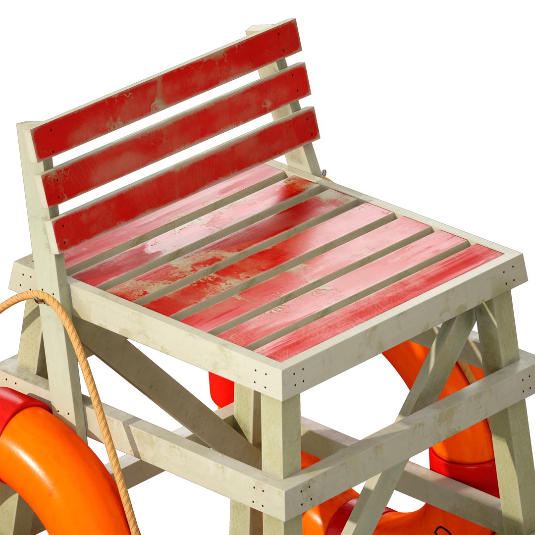 3D Lifeguard Beach Chair - TurboSquid 1955674