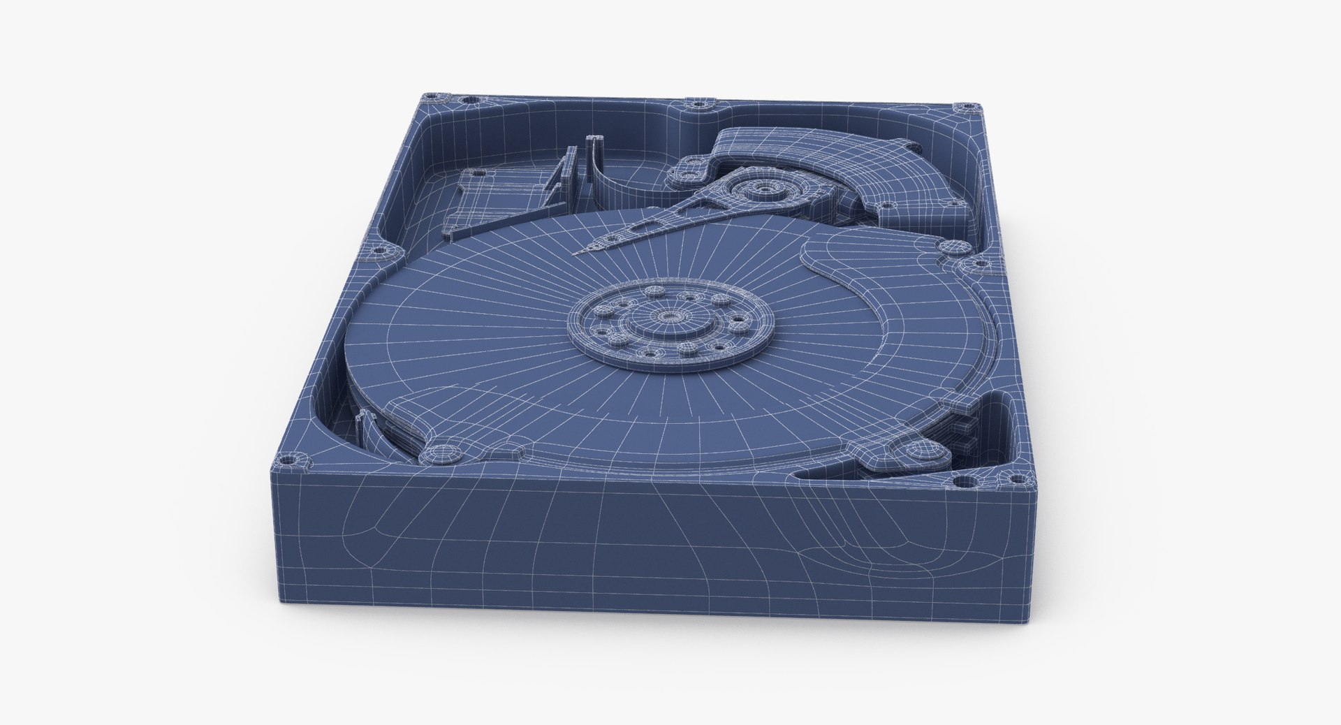 Computer Hard Drive Open 3d Model