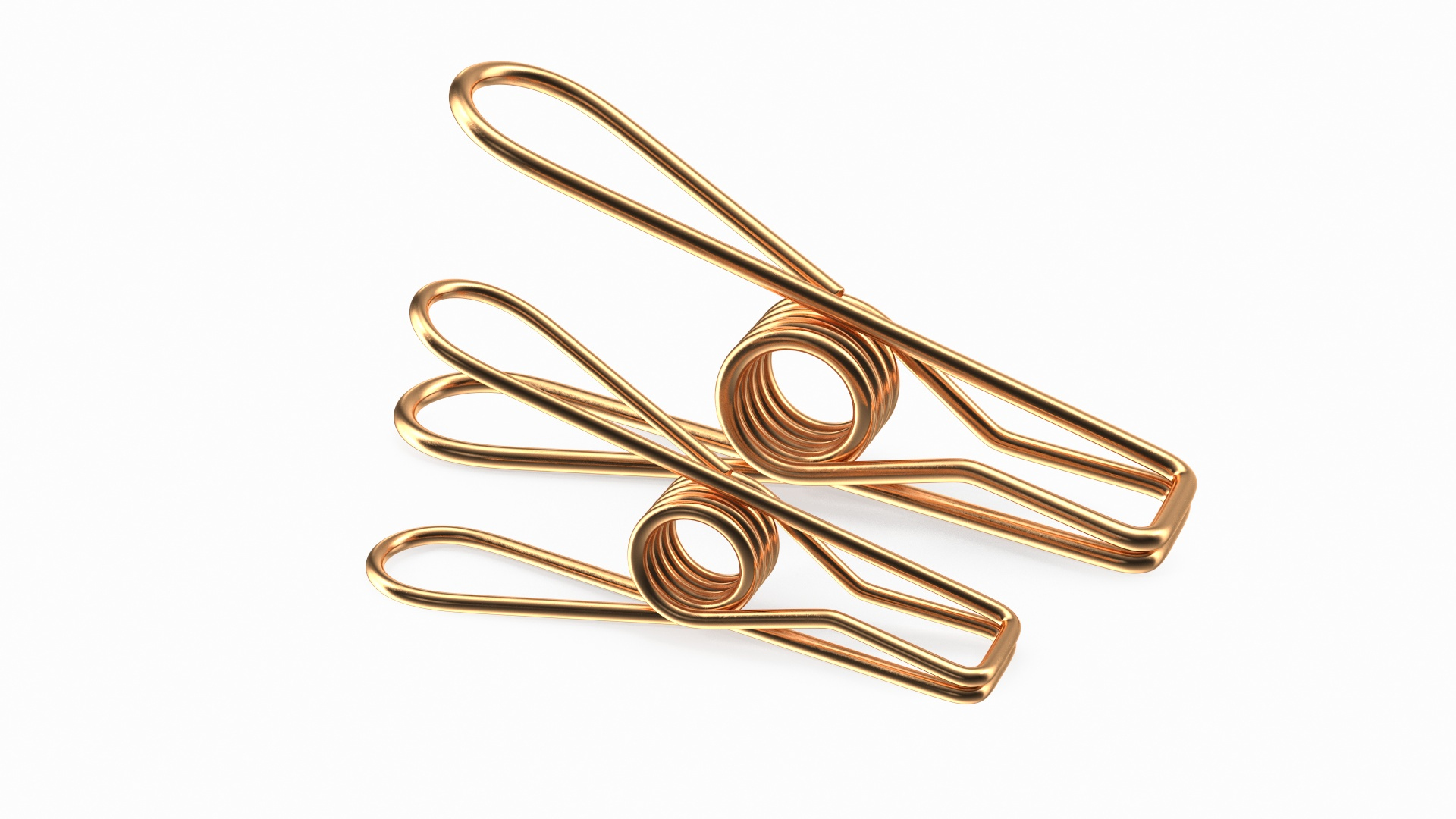 Steel Clothes Pegs Bronze 3D Model - TurboSquid 1943609