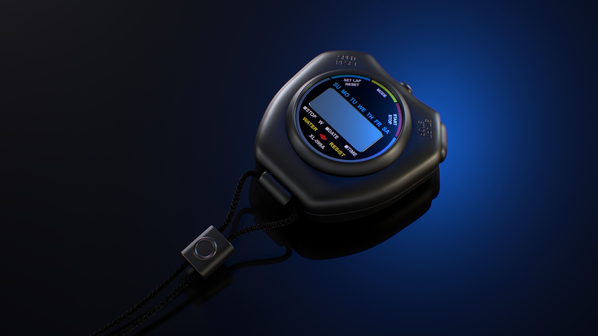 Stopwatch 3D model - TurboSquid 2001845