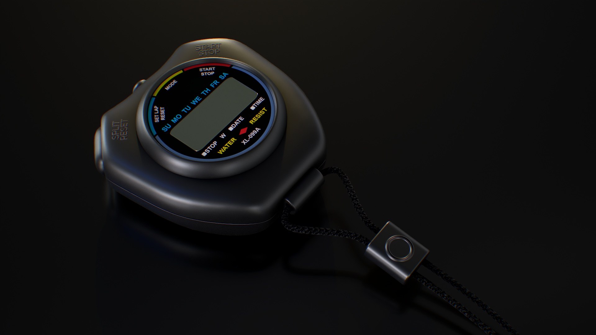 Stopwatch 3D Model - TurboSquid 2001845