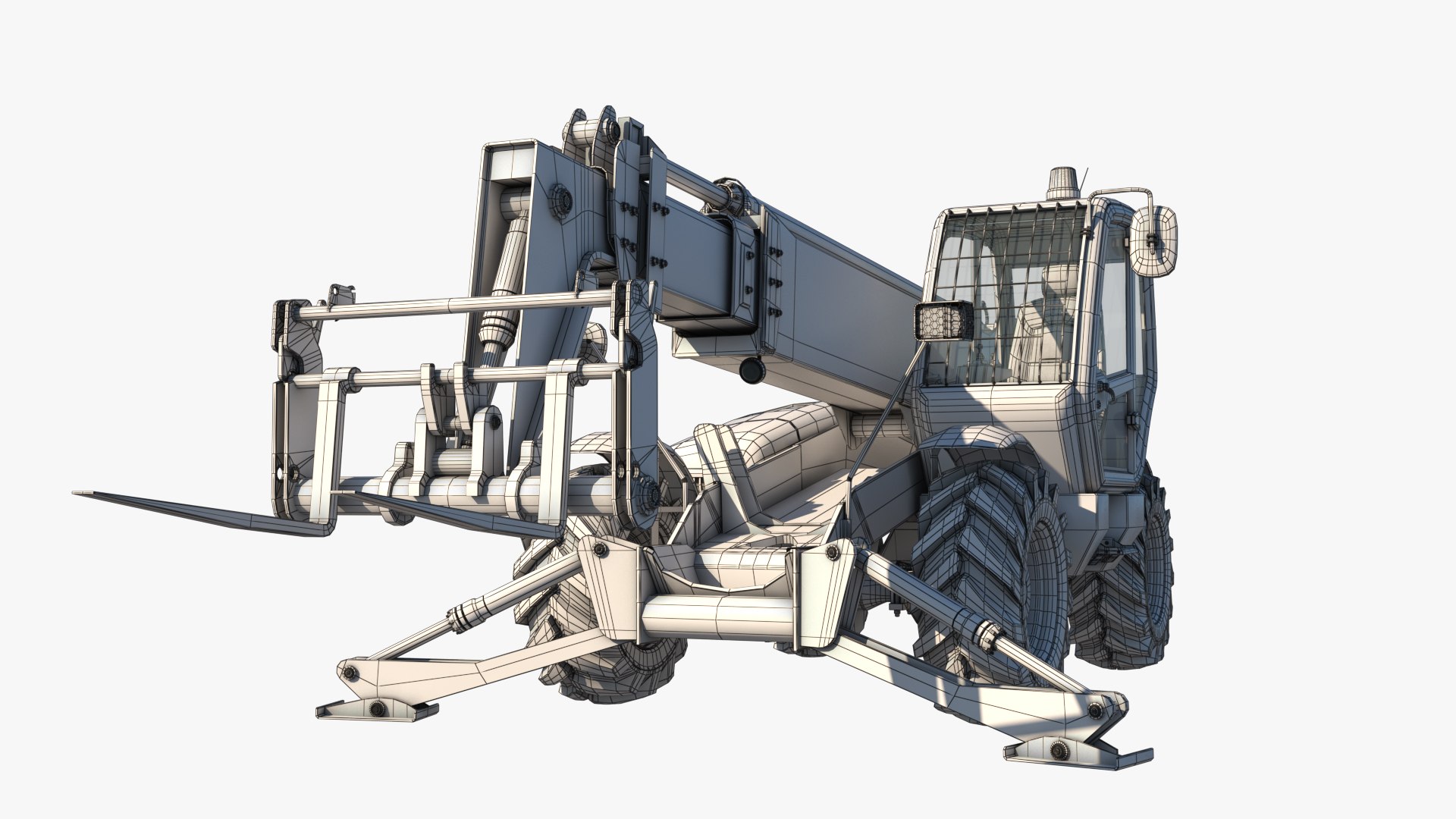 3D Model Telehandler Telescopic Handler Forklift - TurboSquid 1582449