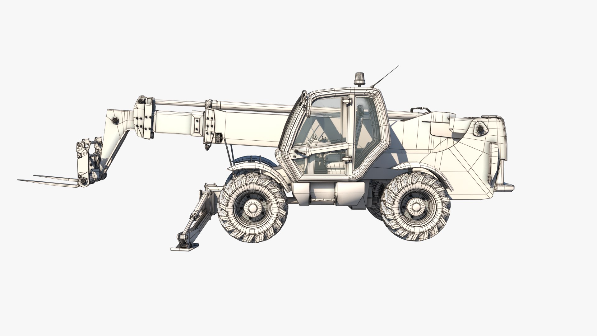 3D Model Telehandler Telescopic Handler Forklift - TurboSquid 1582449