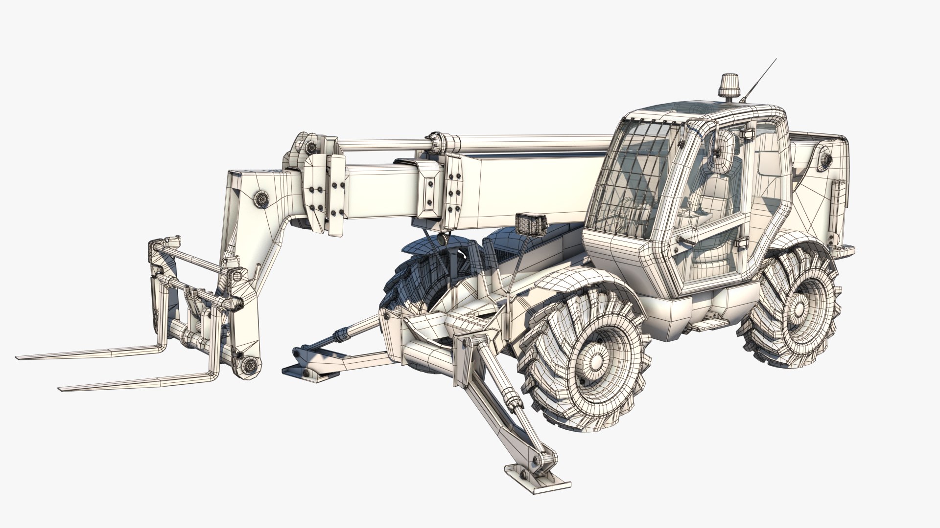 3D Model Telehandler Telescopic Handler Forklift - TurboSquid 1582449