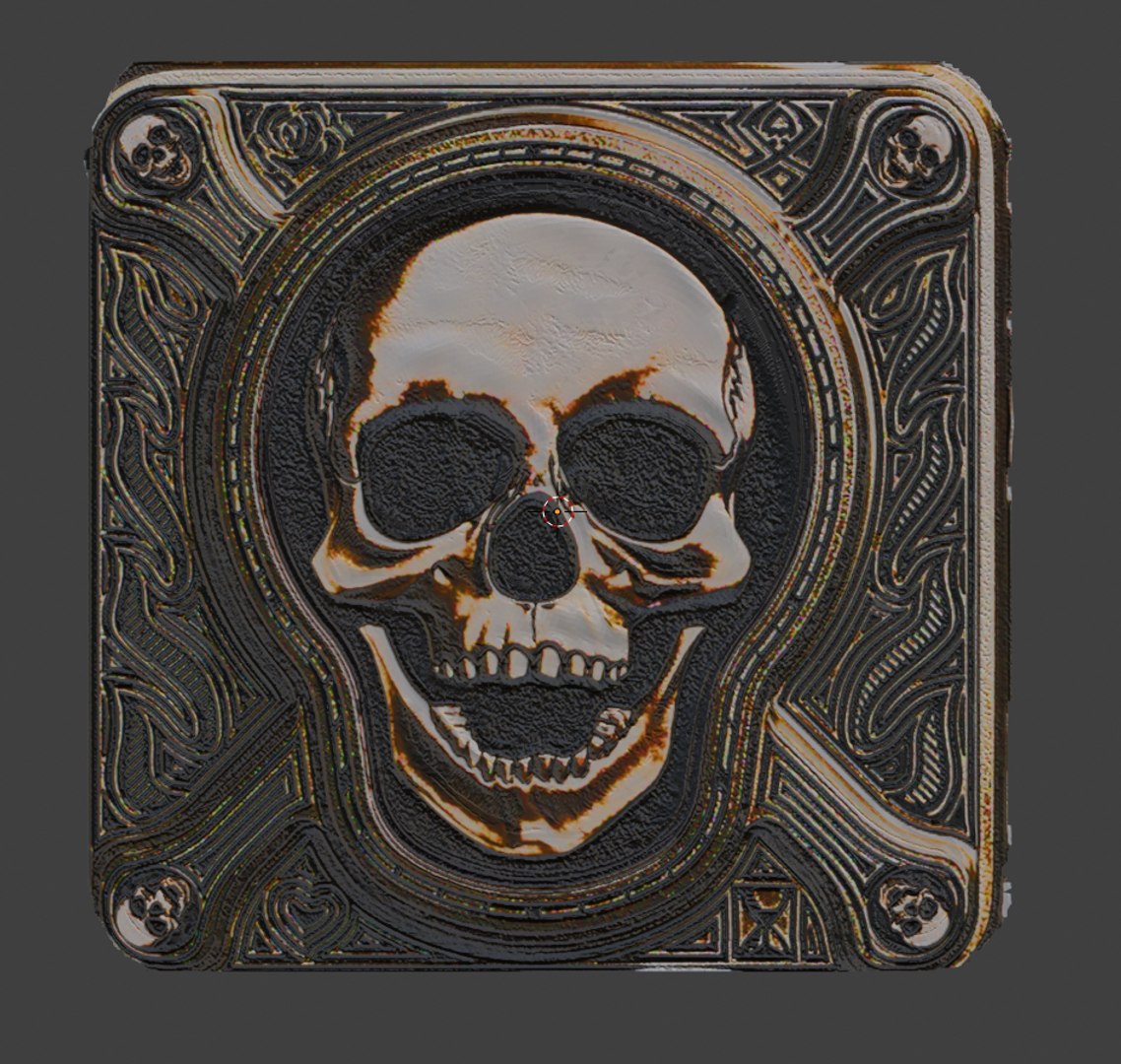3D Model Iron Skull Emblem - TurboSquid 1539365