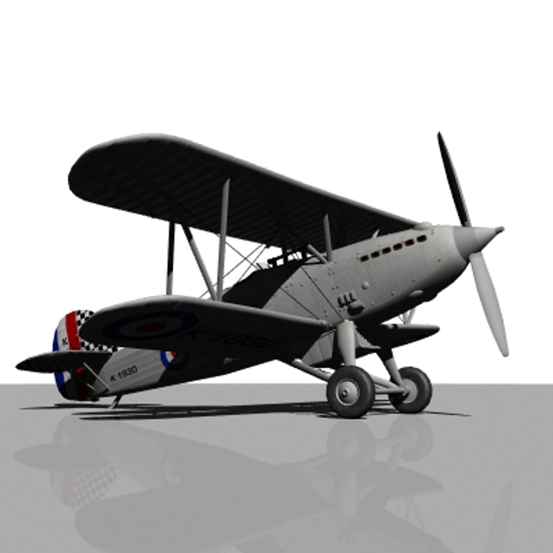 hawker fury 3d model